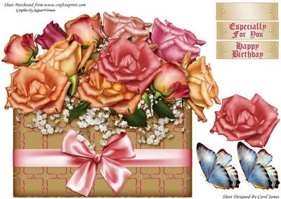 Box of Joyful Roses - Over the Edge - CUP562650_1010 | Craftsuprint
