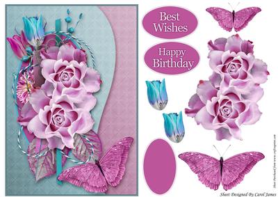 Floral Elegance - 3 Topper - CUP608742_1010 | Craftsuprint