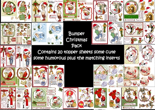 Christmas bumper kit 20 topper sheets - CUP1001020_1209 | Craftsuprint