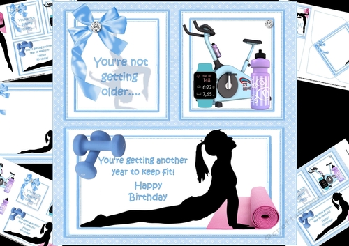 8x8 Another year to keep fit mini kit - CUP1017045_1209 | Craftsuprint