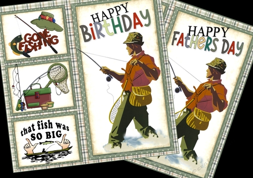 8x8 He loves fishing birthday/fathers day mini kit - CUP1153588_1209 ...