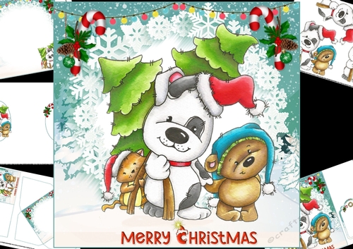 8x8 Cute Christmas helpers mini kit - CUP1161062_1209 | Craftsuprint