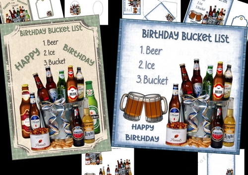 Birthday bucket list for the guys 7x7 & A5 mini kit - CUP1196578_1209 ...