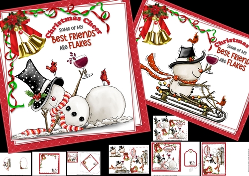 Flakey friends 7x7 & 5x7 mini kit - CUP1249601_1209 | Craftsuprint