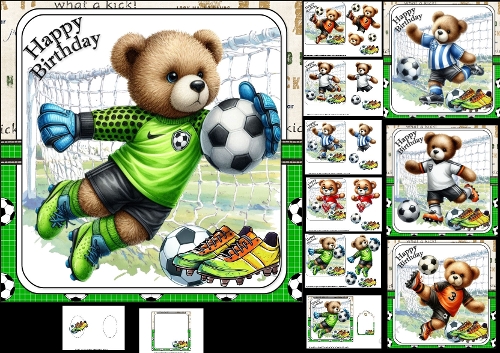 7x7 Football Teddy birthday boy choice of four mini kit - CUP1355025 ...