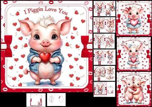 7x7 Hogs n kisses choice of four mini kit - CUP1357371_1209 | Craftsuprint