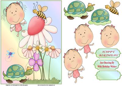 Just Buzzing by with Birthday Wishes - CUP209420_1209 | Craftsuprint