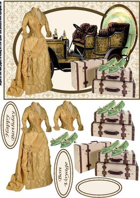 The Travels of a Vintage Lady Decoupage - CUP225144_1209 | Craftsuprint