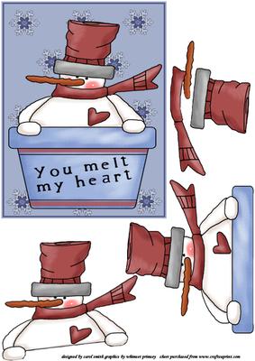 You Melt My Heart Christmas Snowman - CUP226740_1209 | Craftsuprint