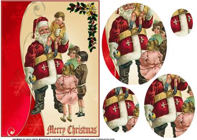 Vintage Christmas Santa Pyramid - CUP230698_1209 | Craftsuprint