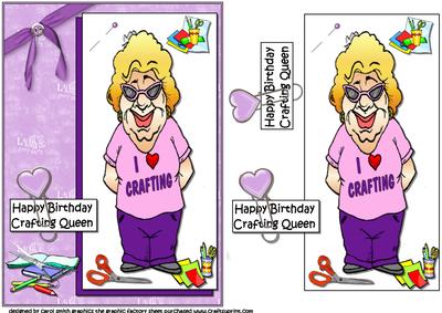 Happy Birthday Crafting Queen Quick Card - CUP265531_1209 | Craftsuprint