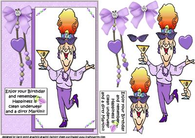 Edna Knows What Happiness is Decoupage - CUP279345_1209 | Craftsuprint