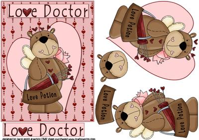 Love Doctor Cute Teddy Valentines - CUP283226_1209 | Craftsuprint