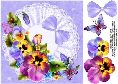 8x8 Spring Pansies - CUP300551_1209 | Craftsuprint