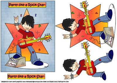 Party Like a Rock Star Quick Card - CUP308047_1209 | Craftsuprint