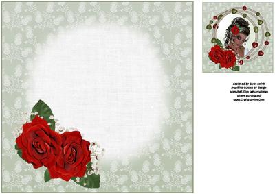 8x8 the Red Roses Insert Plate - CUP314210_1209 | Craftsuprint