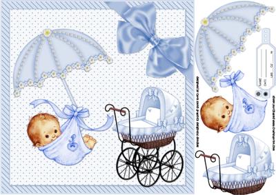 8x8 New Baby Boy - CUP320805_1209 | Craftsuprint