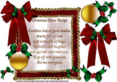 8x8 Christmas Cheer Recipe - CUP366951_1209 | Craftsuprint