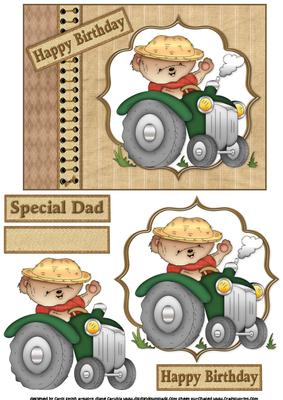 Tractor Ted Quick Card - CUP452007_1209 | Craftsuprint