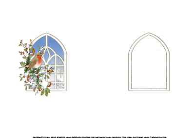 Christmas Robin Looking Through the Window Insert - CUP478567_1209 ...