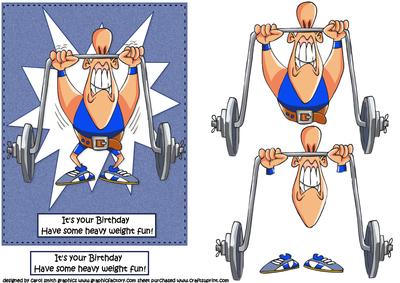 Weightlifter Birthday Fun - CUP495884_1209 | Craftsuprint