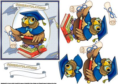Graduation Owl Blue - CUP544158_1209 | Craftsuprint