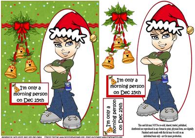 Teen Boy Loves Christmas Quick Card - CUP563322_1209 | Craftsuprint