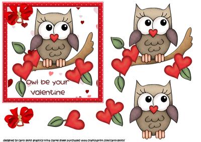 Owl Be Your Valentine - CUP659134_1209 | Craftsuprint
