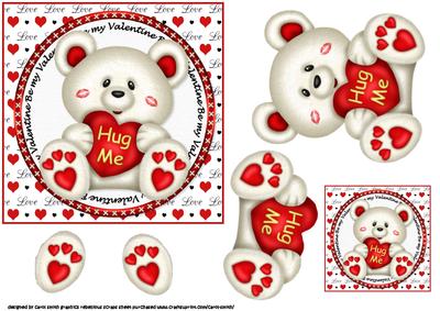 Bear Hug Valentine - CUP662961_1209 | Craftsuprint