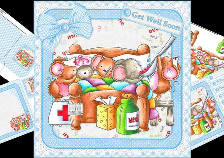 8x8 Get Well Soon Medicine is Mice Mini Kit - CUP667531_1209 | Craftsuprint