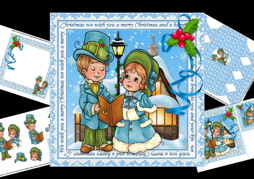 7x7 lets go caroling mini kit - CUP725411_1209 | Craftsuprint