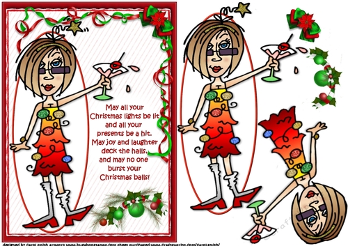 J.J May your Christmas be a hit quick card - CUP832228_1209 | Craftsuprint