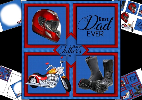 8x8 best biker dad ever mini kit - CUP962144_1209 | Craftsuprint