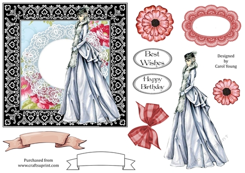 Elegant Lady Card Front 5 - CUP1020396_1827 | Craftsuprint