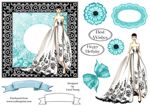 Elegant Lady Card Front 19 - CUP1020563_1827 | Craftsuprint