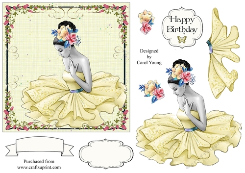 Ballet Card Front 2 - CUP1021511_1827 | Craftsuprint