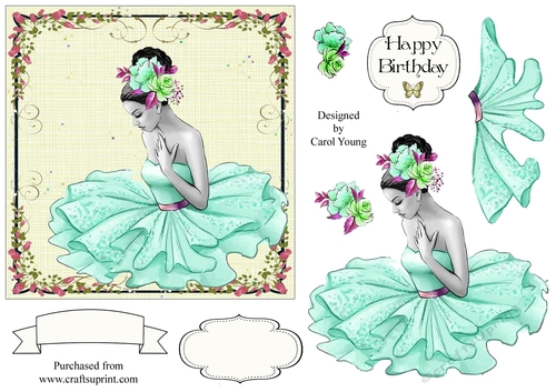 Ballet Card Front 3 - CUP1021512_1827 | Craftsuprint