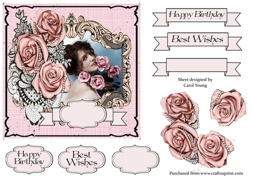 Victorian Rose Frame 4 - CUP1023073_1827 | Craftsuprint