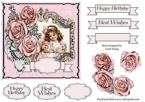 Victorian Rose Frame 8 - CUP1023077_1827 | Craftsuprint