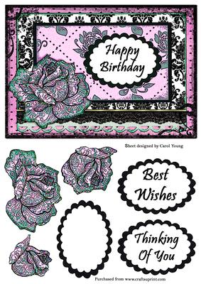 Pretty Greeting Card - CUP375857_1827 | Craftsuprint