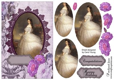 Lady in White Card Topper - CUP379342_1827 | Craftsuprint