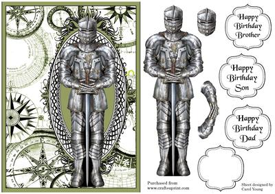 Knight in Armour Birthday Card - CUP397227_1827 | Craftsuprint