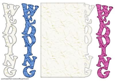 Wedding Over the Edge Word Card Front - CUP205319_1121 | Craftsuprint