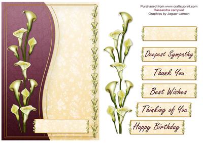 Lilly Card Front - CUP209619_1121 | Craftsuprint