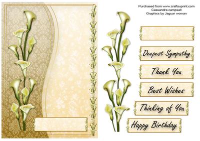 Lilly Card Front - CUP209622_1121 | Craftsuprint