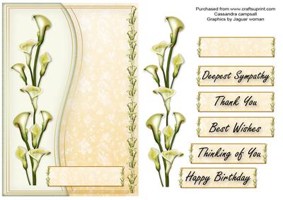 Lilly Card Front - CUP209626_1121 | Craftsuprint