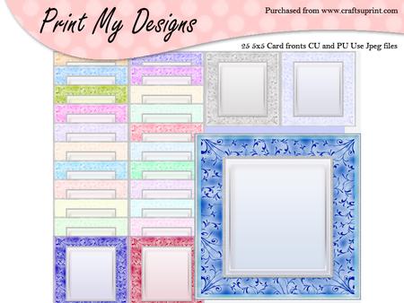 5x5 Card Fronts Set 12 - CUP214409_1121 | Craftsuprint