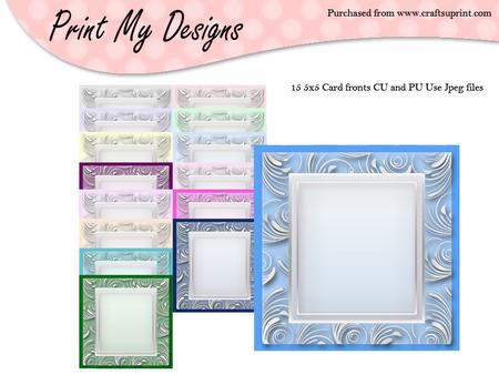 5x5 Card Fronts Set 16 - CUP214413_1121 | Craftsuprint