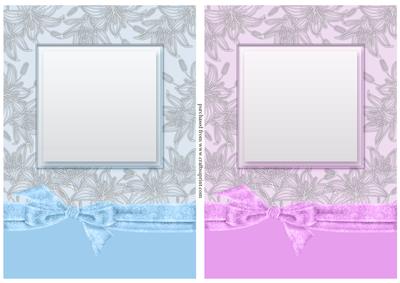 Deluxe A5 Floral Card Fronts with Bow - CUP215089_1121 | Craftsuprint
