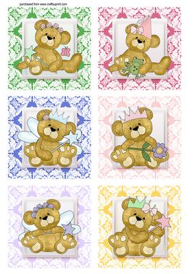Cute Teddy Bear Toppers - CUP238717_1121 | Craftsuprint
